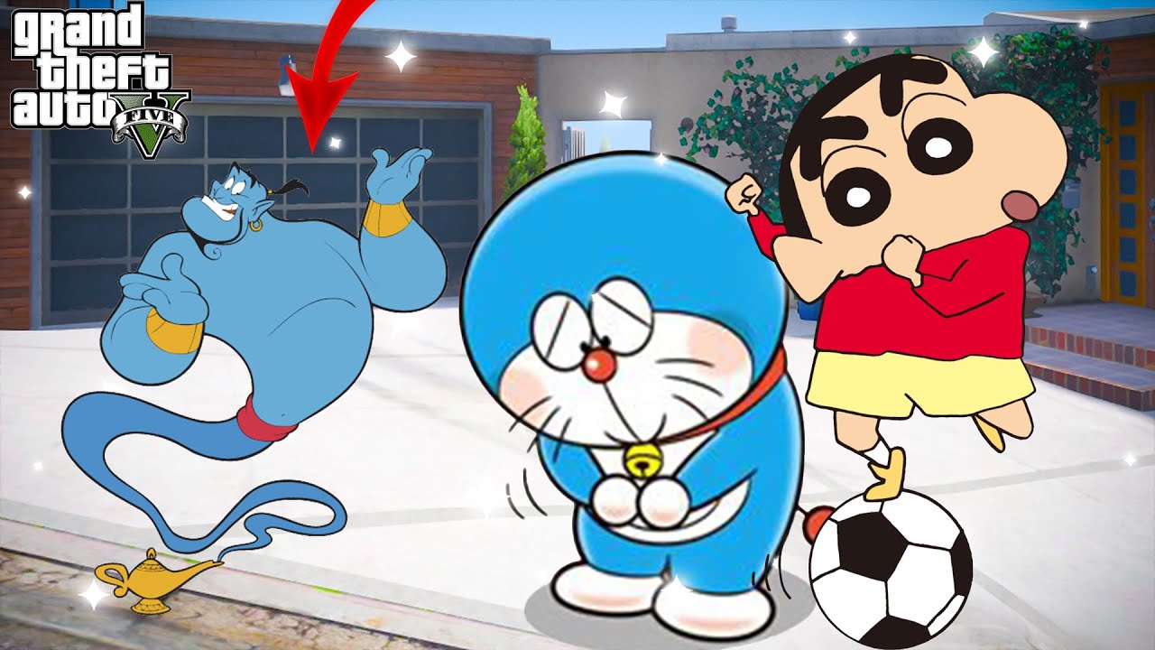GTA 5 : Shinchan And Doremon Meets Gennie First Time In Gta 5 ! (GTA 5 ...