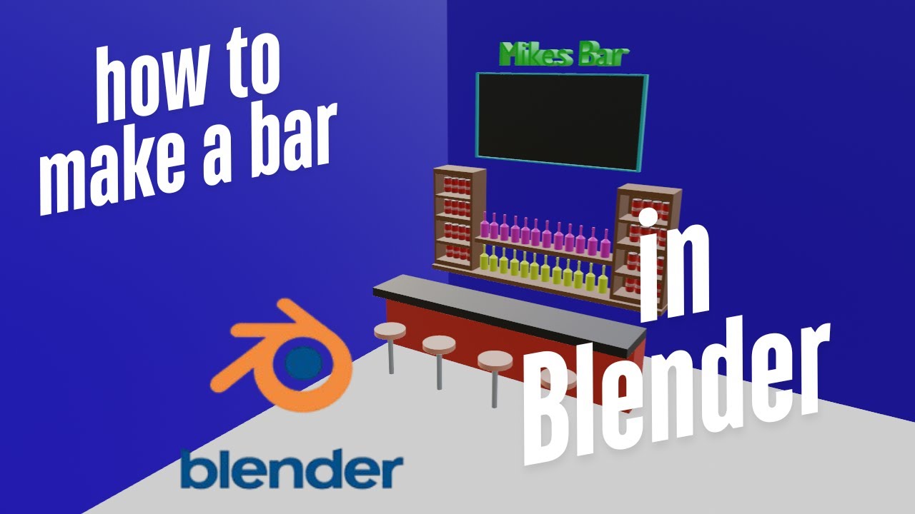 how to make a bar in blender 3d - YouTube