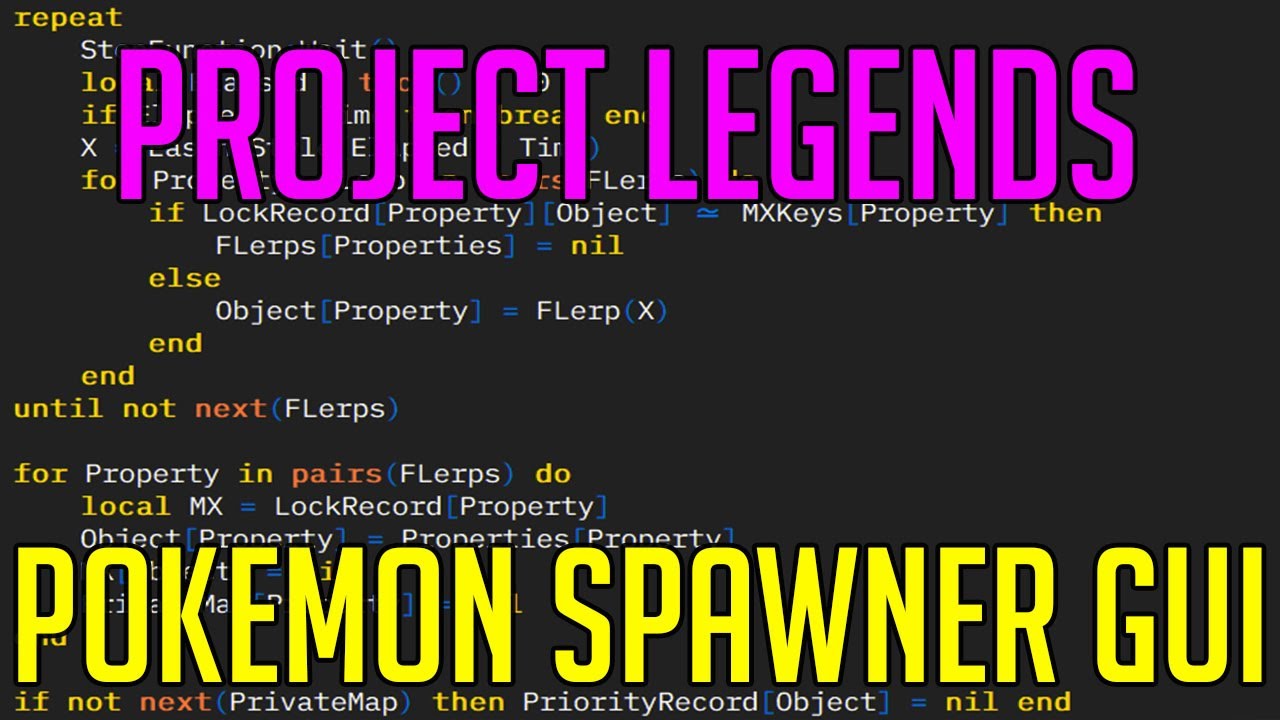 PROJECT LEGENDS ROBLOX | HACK/SCRIPT | PROJECT POKEMON SPAWNER GUI ...