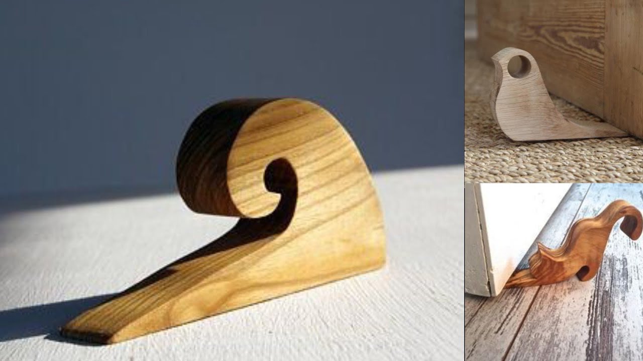 how to make wooden door stopper - YouTube