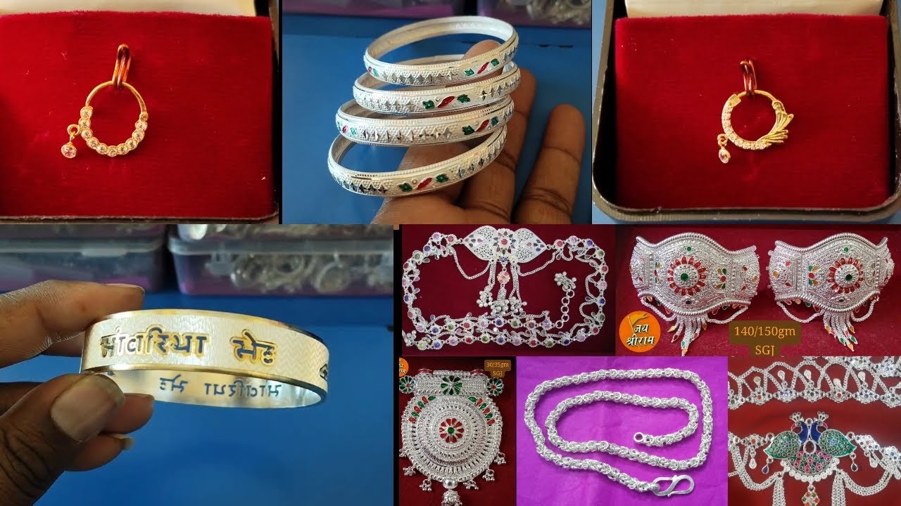 latest Silver Chudi set design | gold Nath design| silver gents Kada ...