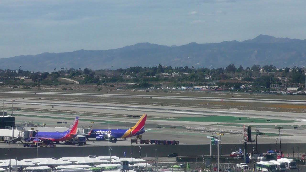 Los Angeles LAX Airport Live with Air Traffic Control - YouTube