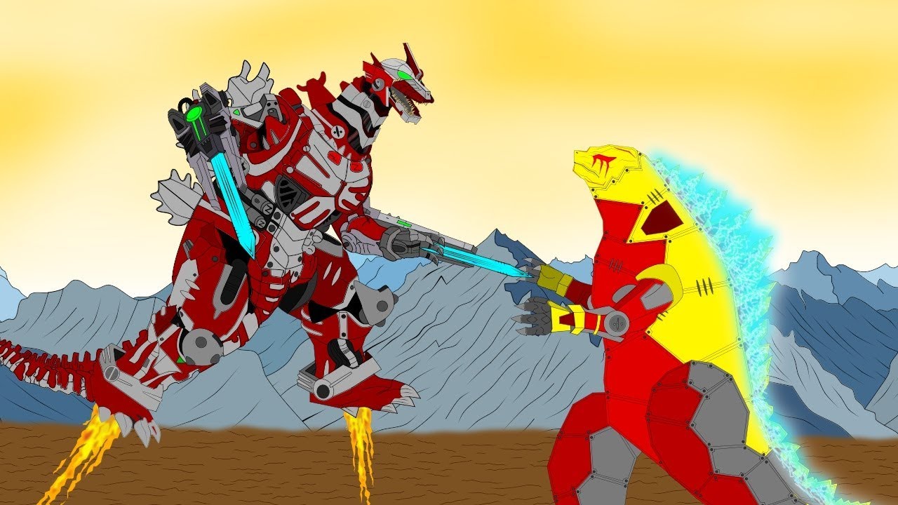 Godzilla Earth vs Kiryu: Robot Fighting Moments | Robot Movie Cartoon ...
