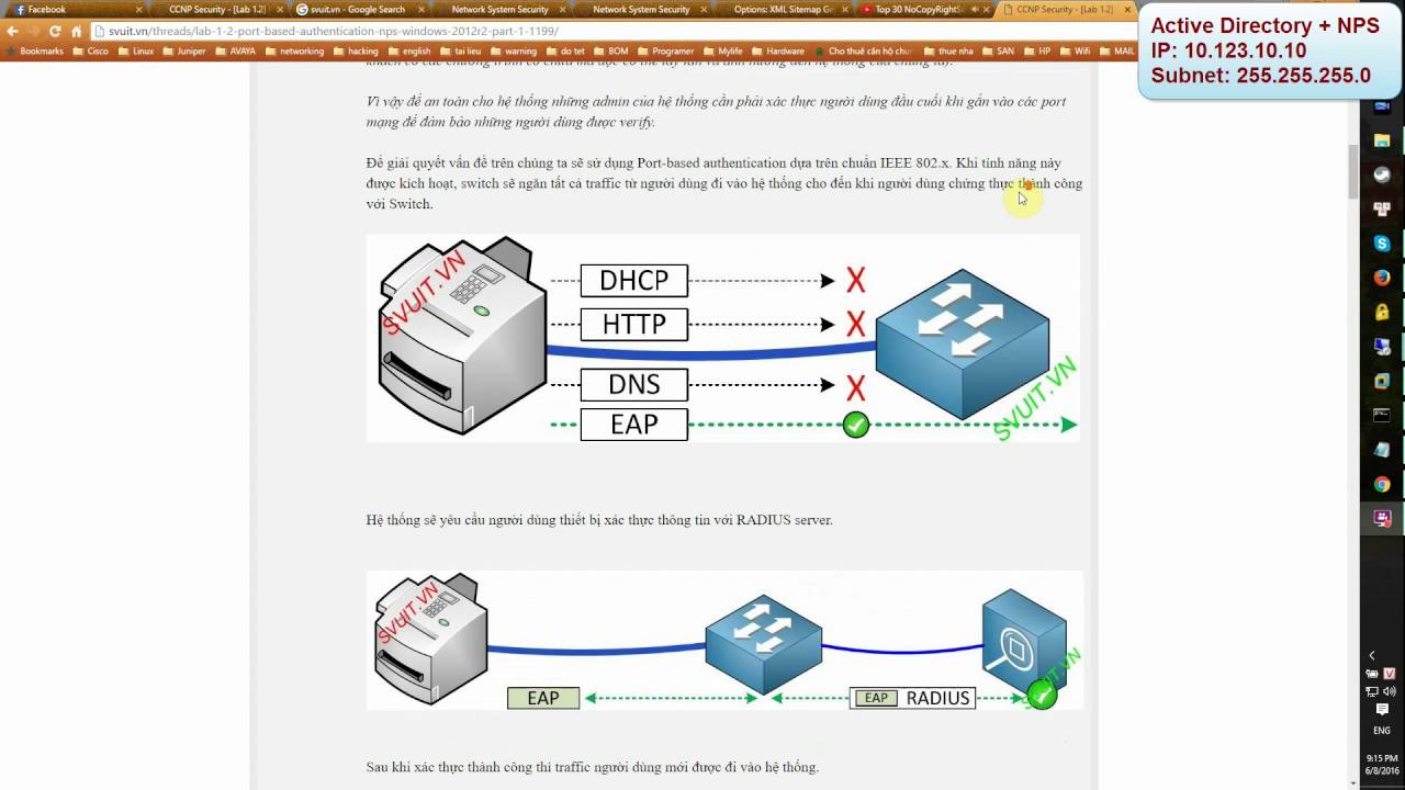 Port based authen with NPS windows 2012 part 1 - YouTube