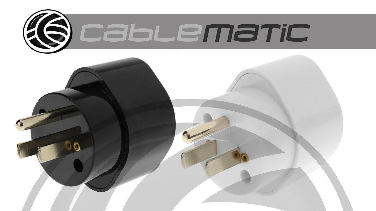 Adaptador schuko a enchufe plano US con toma tierra- distribuido por ...