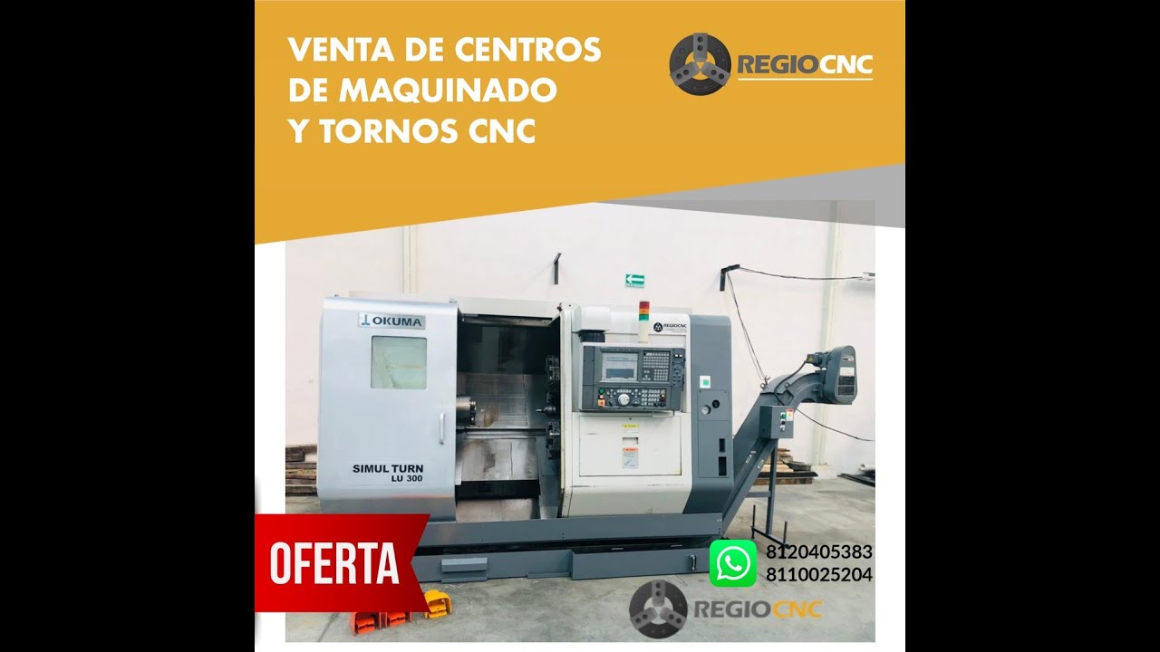Torno Cnc Okuma Lu300 Simul Turn Año 2006 - YouTube