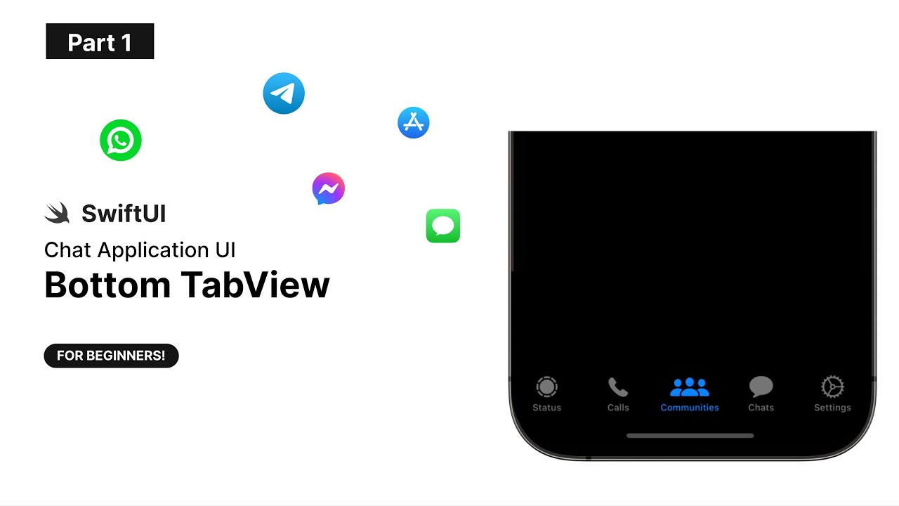 Build Chat App With Swiftui Ios 16 And Xcode 14 Bottom Bar Tab View