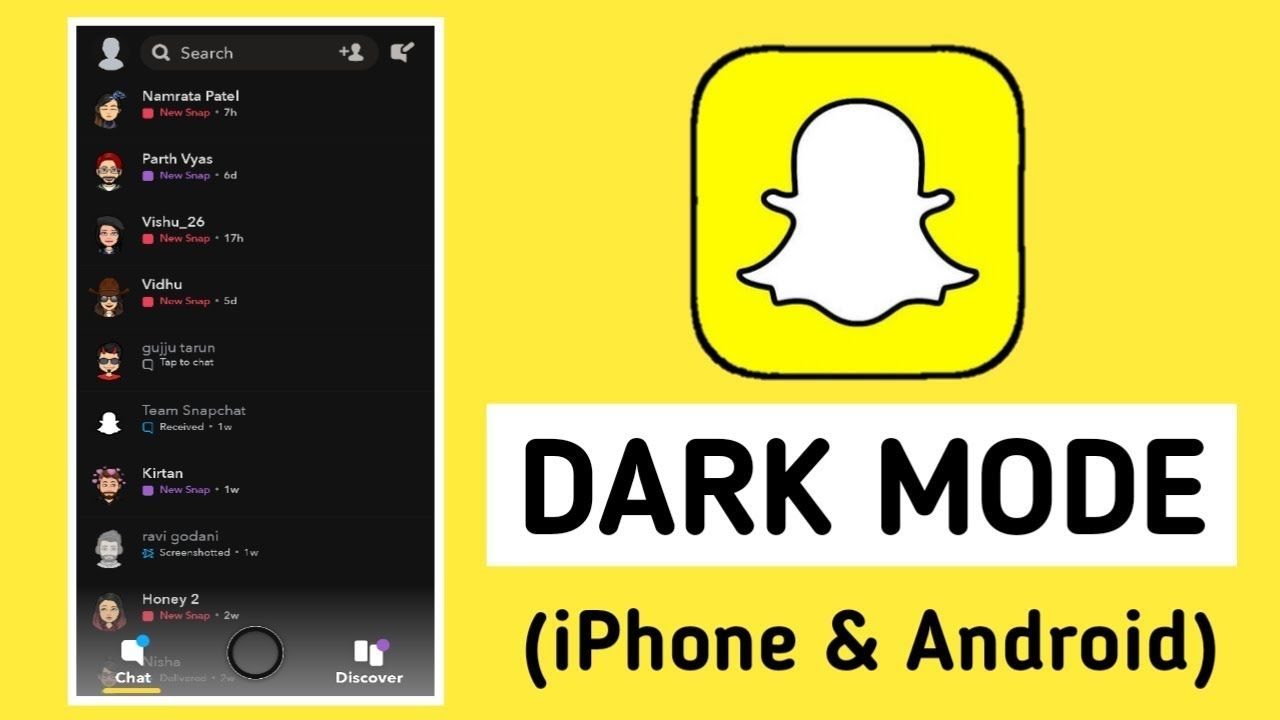 How To active Dark Mode On Snapchat (iPhone & Android) Working 2022 ...