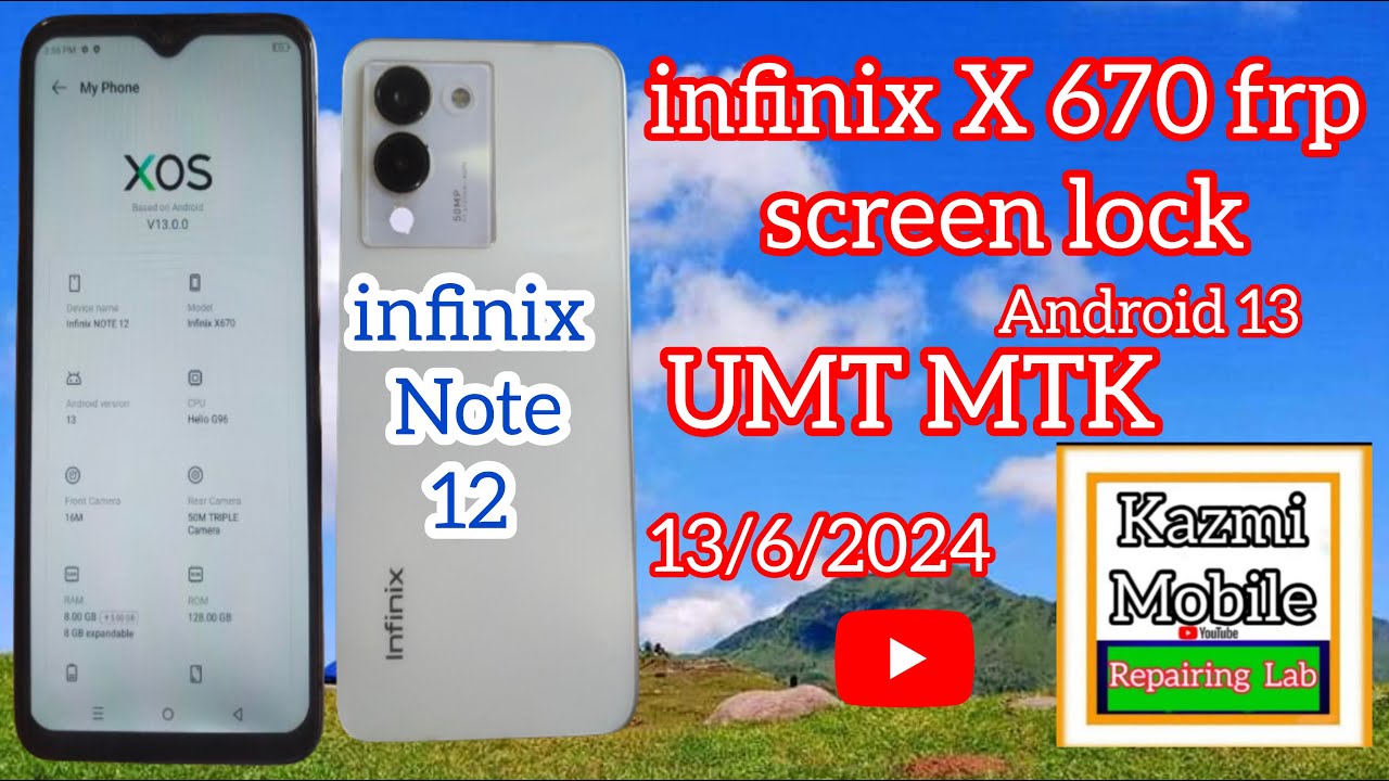infinix note 12 x670 frp Android 13 frp umt - YouTube