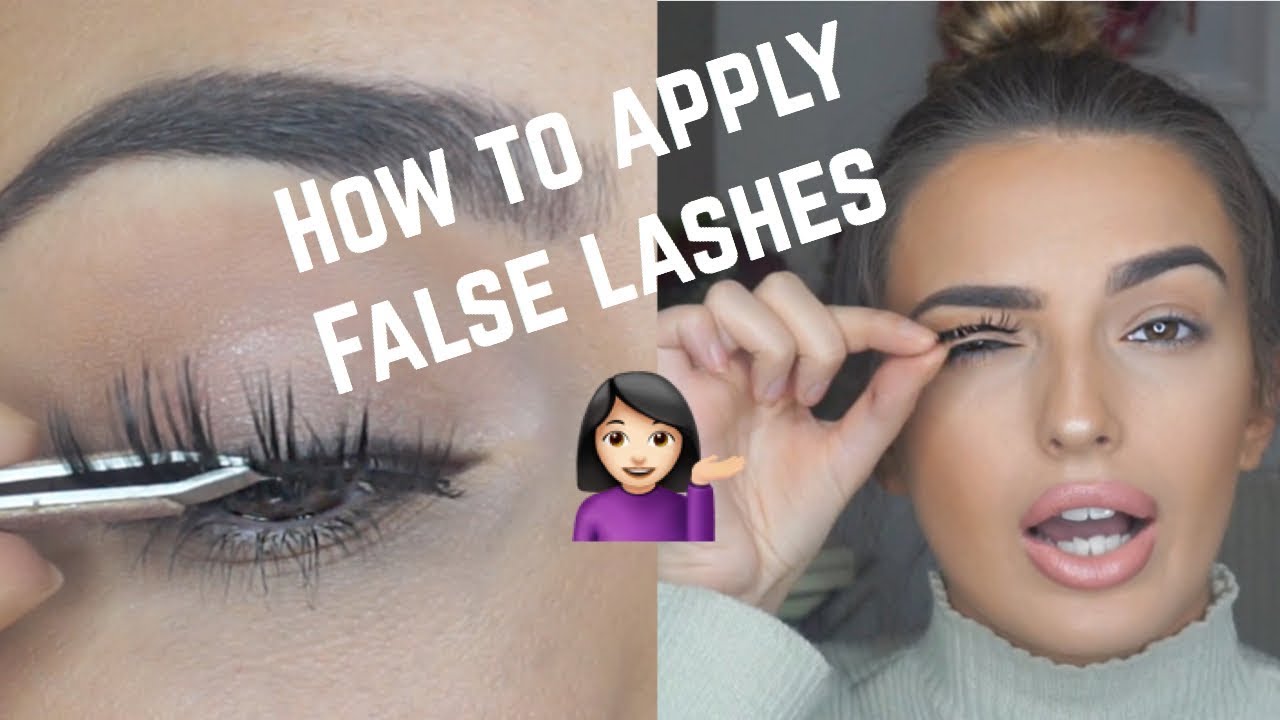 How To Apply False Eyelashes For Beginners Youtube