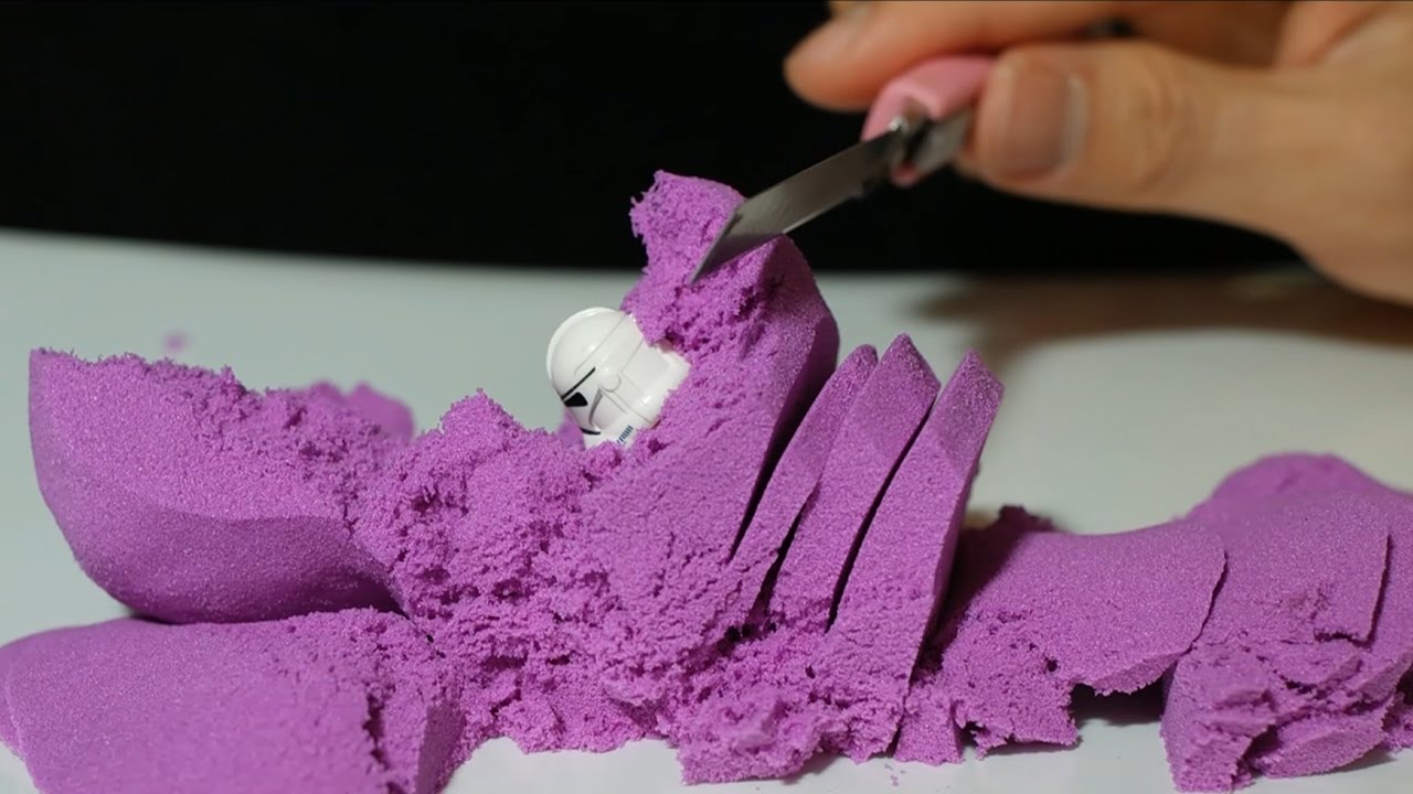 Kinetic sand cutting & meditating music for your better sleep - YouTube