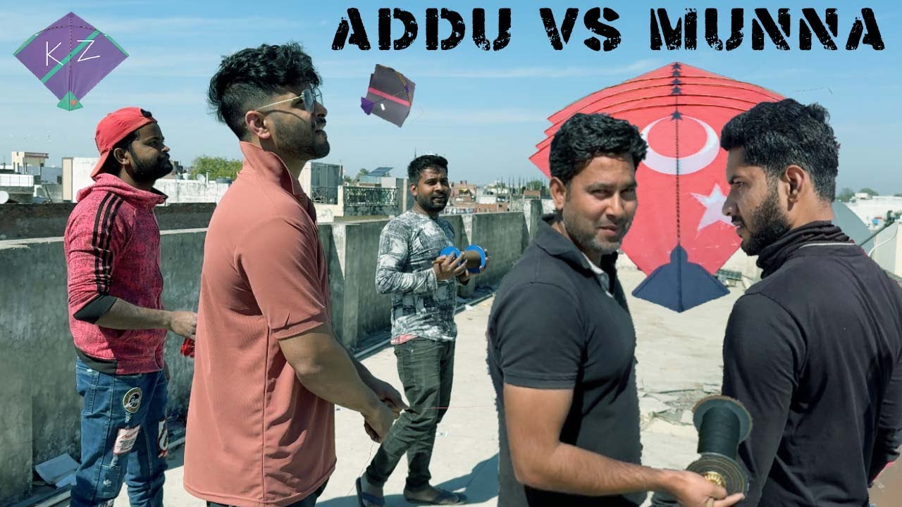 Kite Cutting Tricks N Tips | Kite Fighting | Addu Vs Munna | Rooftop Kite Fighting | Kite Flying ...