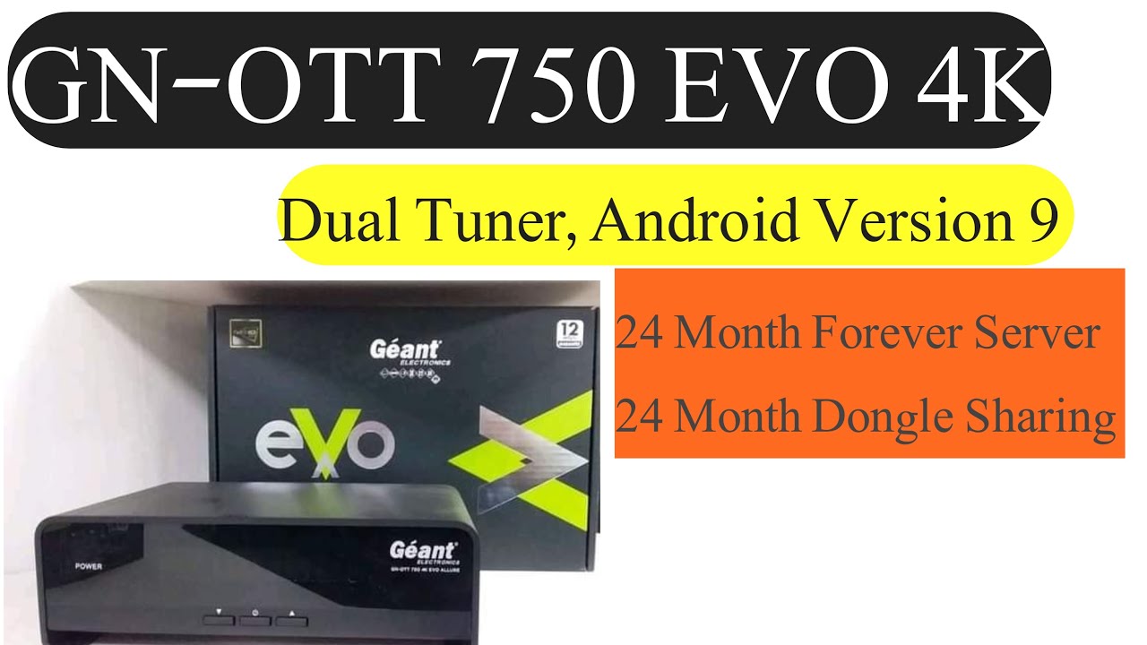 Geant-OTT 750 EVO 4K Andriod 9.0 - YouTube