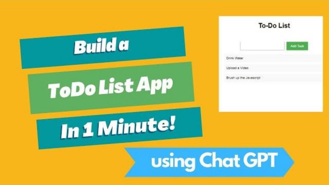 Build A To Do List Website In 1 Minute Using Chatgpt Openai Chatgpttutorial Youtube