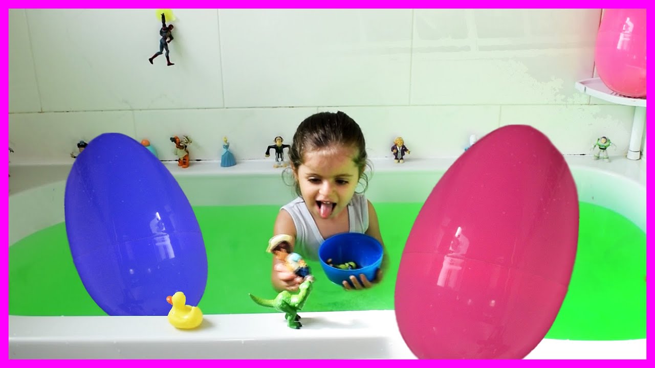 SLIME BATH GEL with GIANT Easter Eggs Disney Toy Movies Frozen, The ...