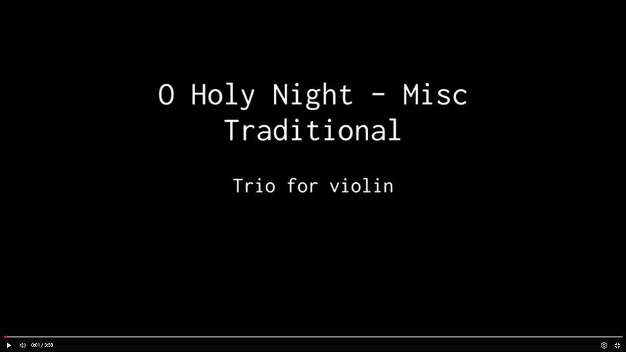 O Holy Night – Misc Traditional - YouTube