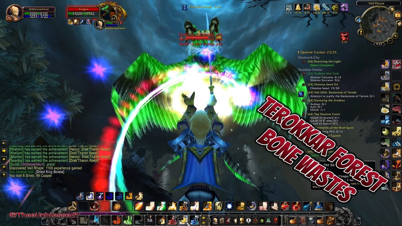 World of Warcraft WOTLK CLASSIC ERA #57 Terokkar Forest, Bone Wastes ...