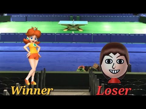 Mario & Sonic Rio 2016 Female Evil Mii Loses to Daisy in Table Tennis ...