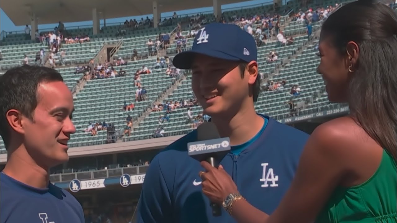 Shohei Ohtani Postgame Interview on Breaking Matsui's Record and Andy ...