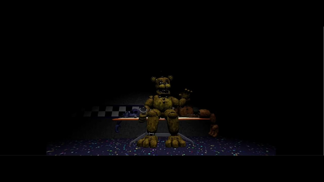 [sfm|FNaF] un-withered golden Freddy anim test - YouTube