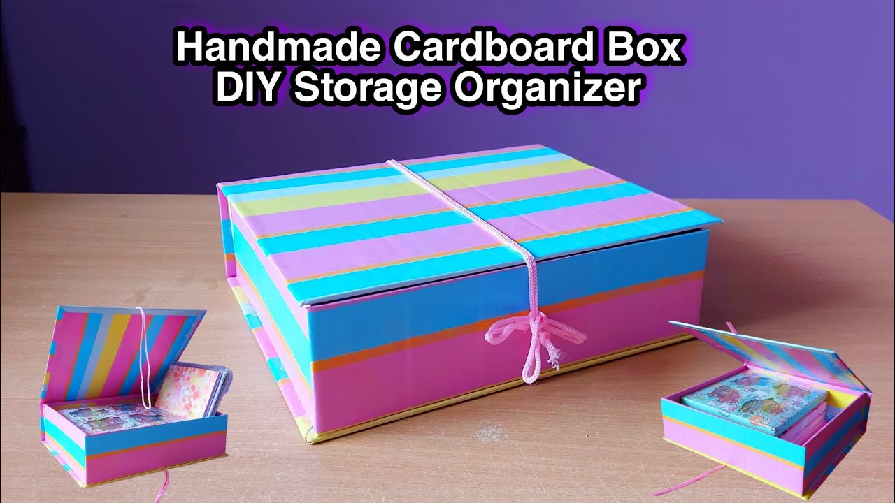 HandMade Cardboard Box|DIY Storage Organizer|#howtomake #cardboardbox ...
