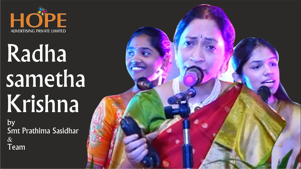 Radha sametha Krishna by Smt. Prathima Sasidhar and team @HOPEADTV - YouTube
