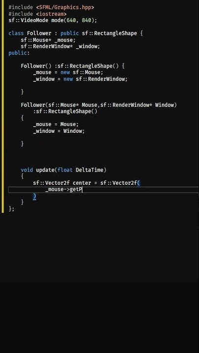 How To Make An Object Follow The Cursor With The Help Of SFML #2022 - YouTube