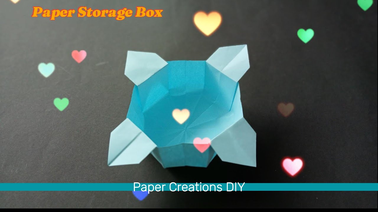 Paper Storage Box | Easy Origami Organizer for Desk & Supplies 📦 - YouTube