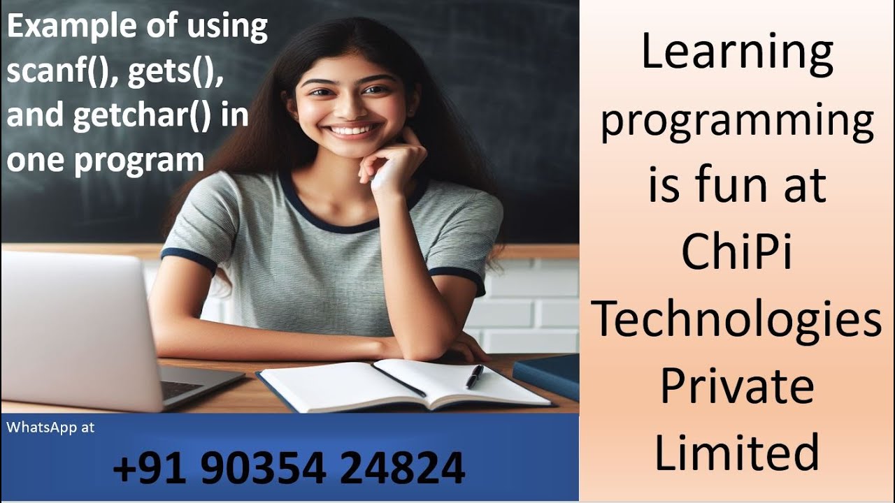 C Tutorial - example of using scanf, gets and getchar functions - YouTube