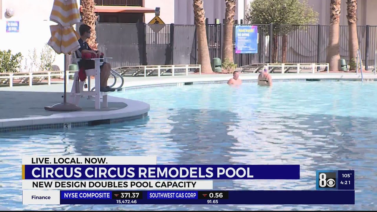 Circus Circus remodels pool - YouTube