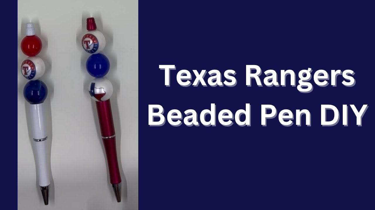 DIY Bubblegum Bead Texas Rangers Baseball Pen - YouTube