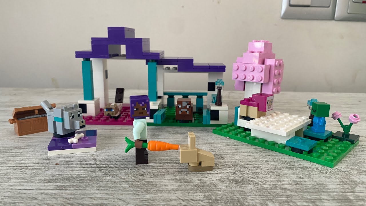 Minecraft The Animal Sanctuary LEGO Set Opening And Building - YouTube
