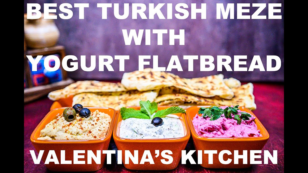 How to make BEST Turkish Meze with yogurt flatbread [EASY RECIPE] - YouTube