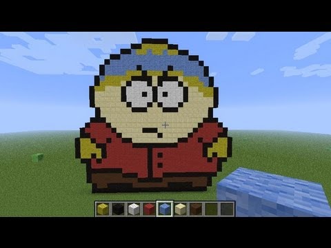 Minecraft - Eric Cartman (Pixel Art) (Build) - YouTube