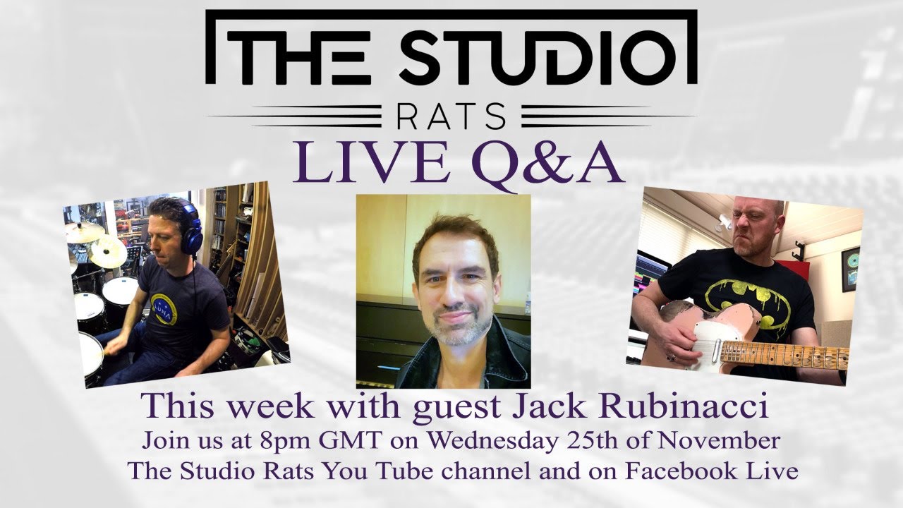 The Studio Rats LIVE Q&A With Jack Rubinacci - YouTube