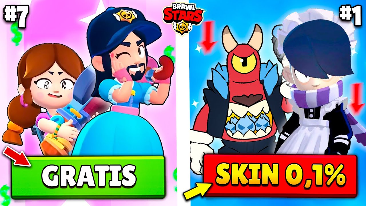 ¿LAS TIENES? 😨 Las SKINS MÁS EXCLUSIVAS de BRAWL STARS - YouTube