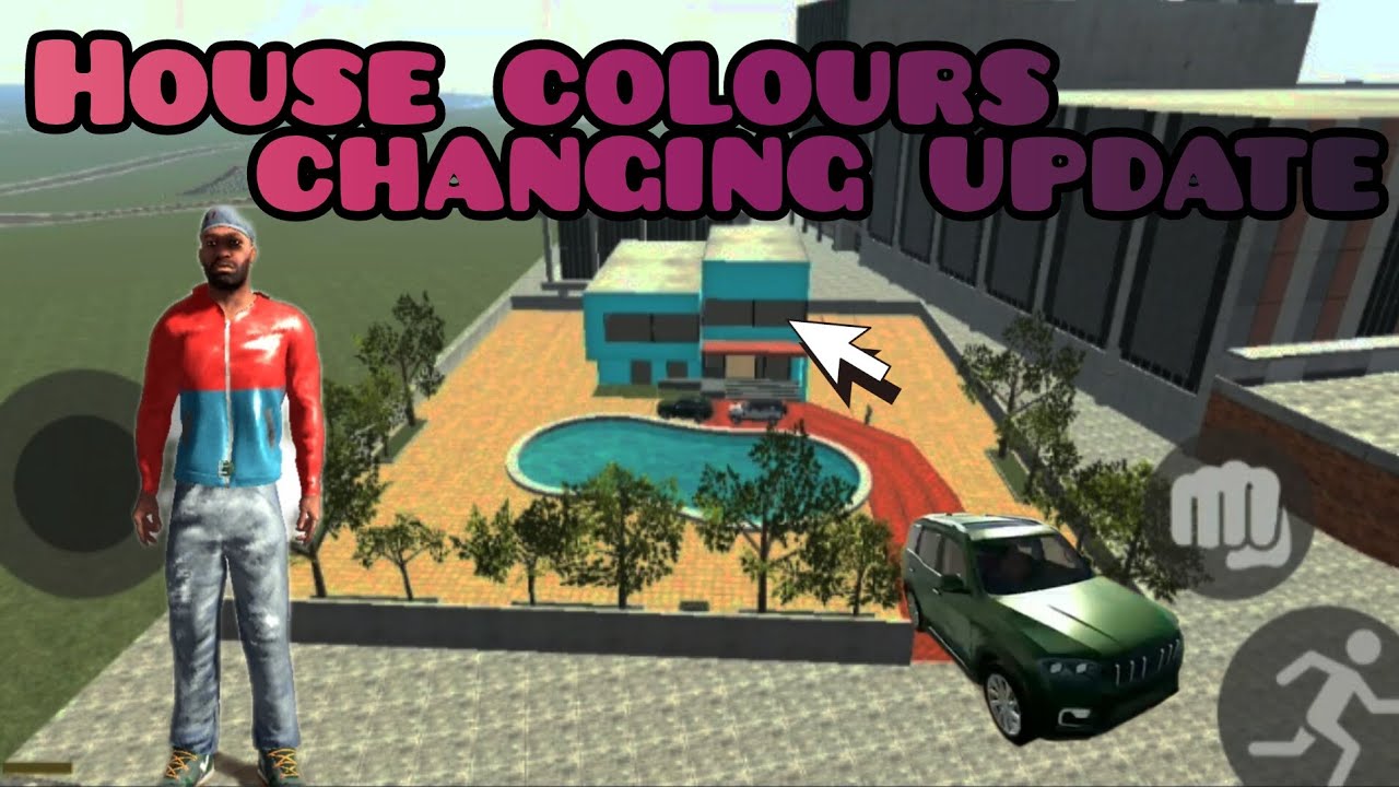 House 🏡 colour changing update in indian bick driving 3d game how to ...