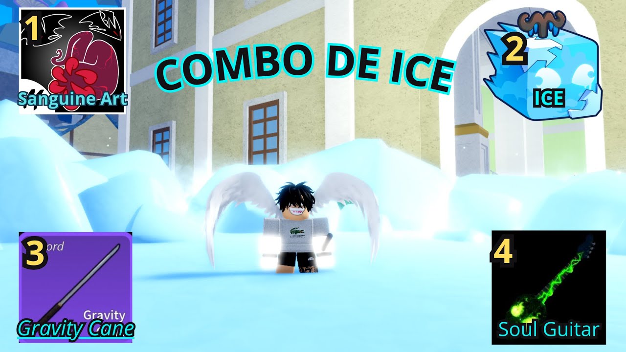 Blox Fruits-Combo de Ice , Sanguine Art , Gravity Cane e Soul Guitar ...