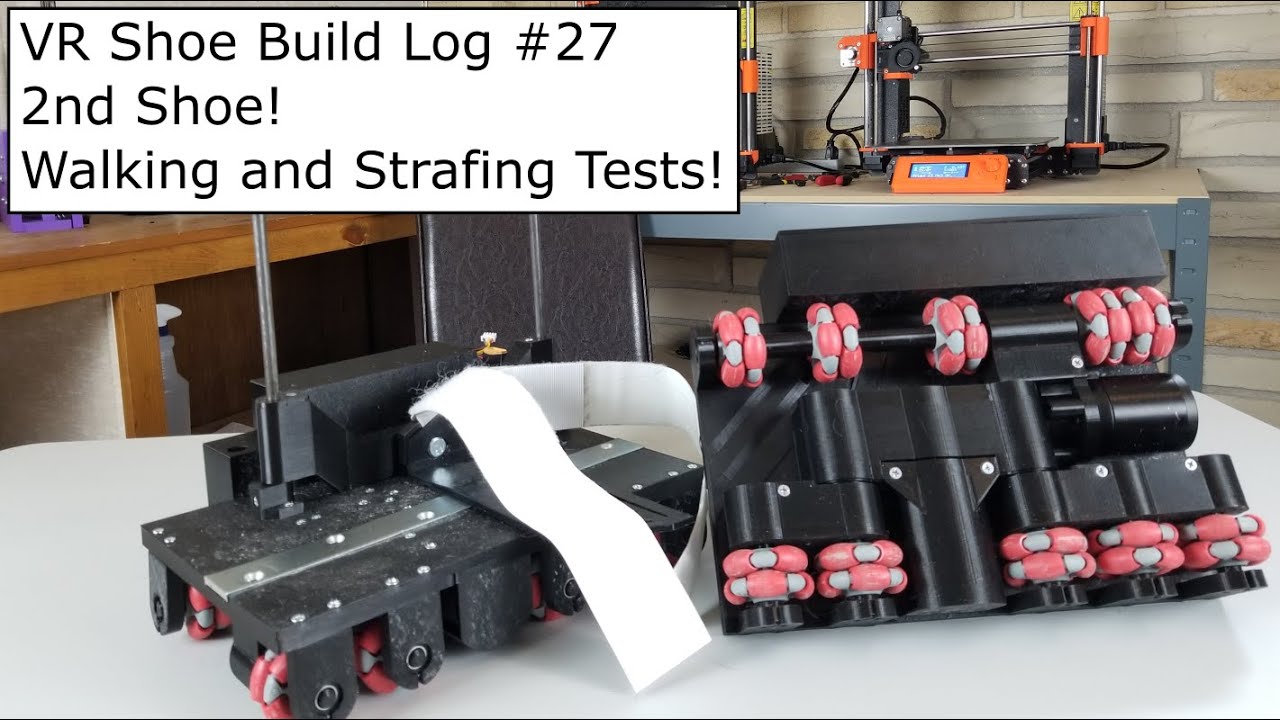 Virtual Reality Motorized Shoe Build Log #27 - Second Shoe! Walking and ...