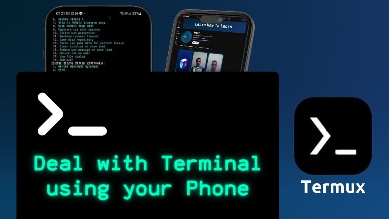 [Arabic] How to open terminal using mobile phone or tablet | (Termux ...