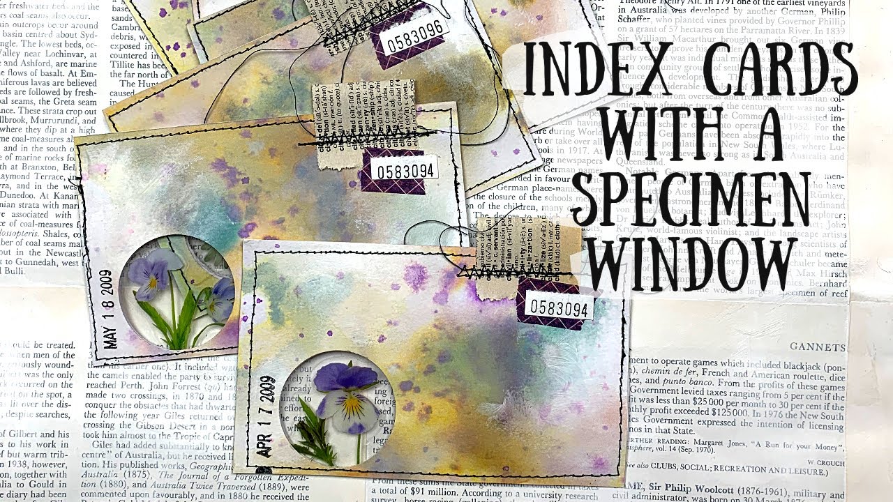 Index cards with specimen window | Tutorial 🦋 Shanouki Art 🦋🖌🖍 - YouTube