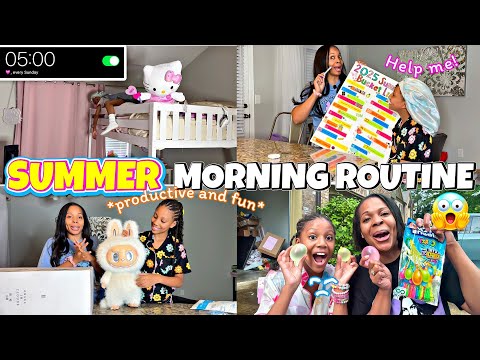Summer Morning Routine Chaos: ☀️🤪 - FUN and PRODUCTIVE 🌧️🥰