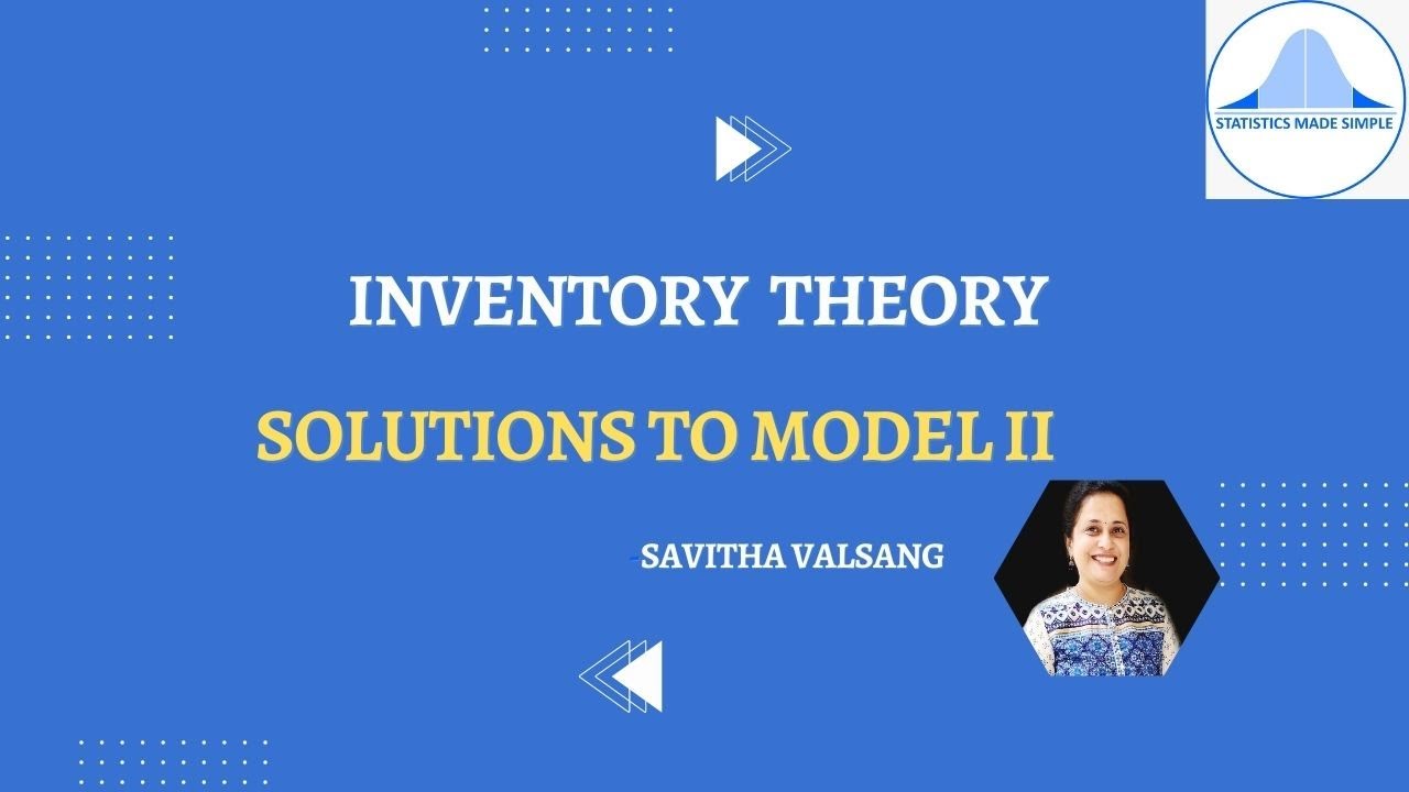 SOLUTIONS TO INVENTORY MODEL - II WITH SHORTAGES - YouTube