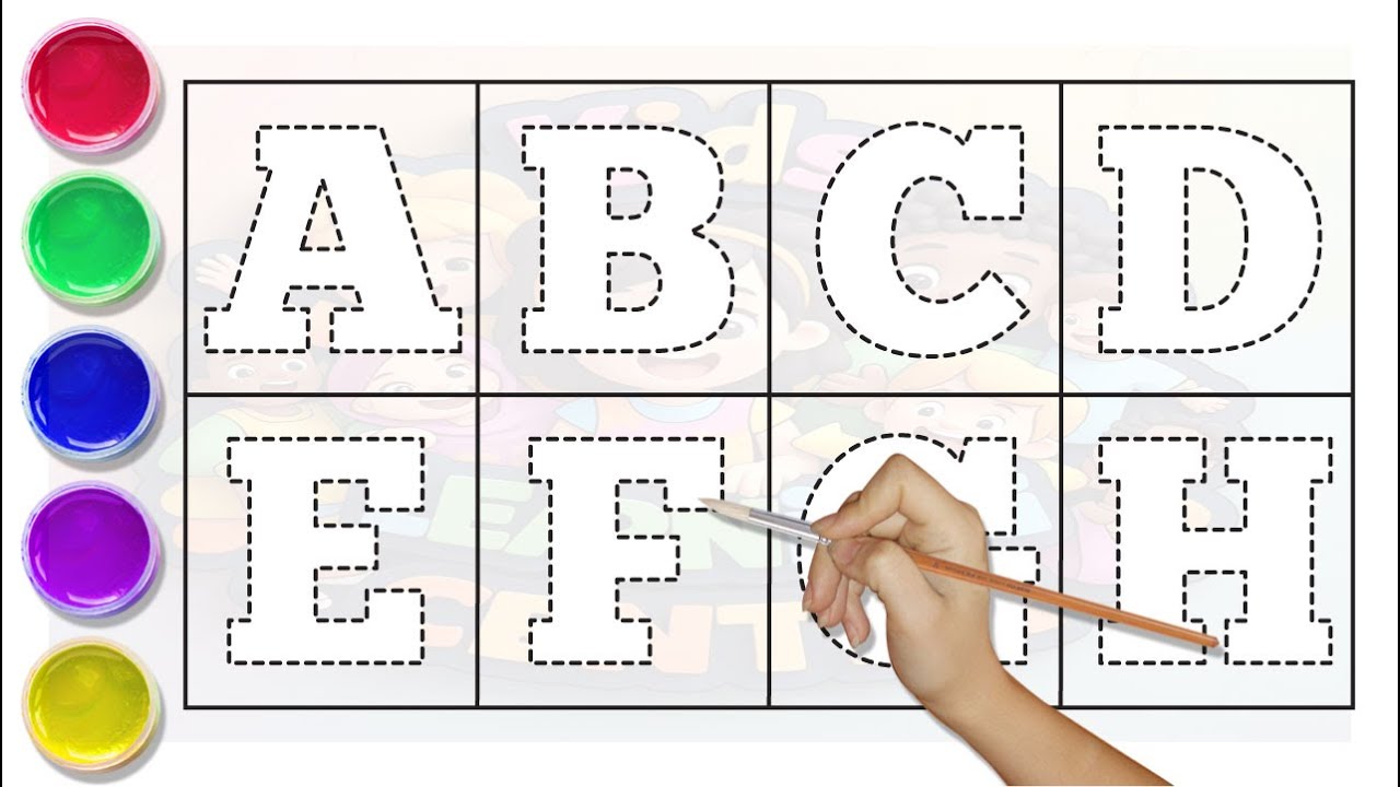 Learn to Write the Alphabet! Tracing & Coloring - YouTube