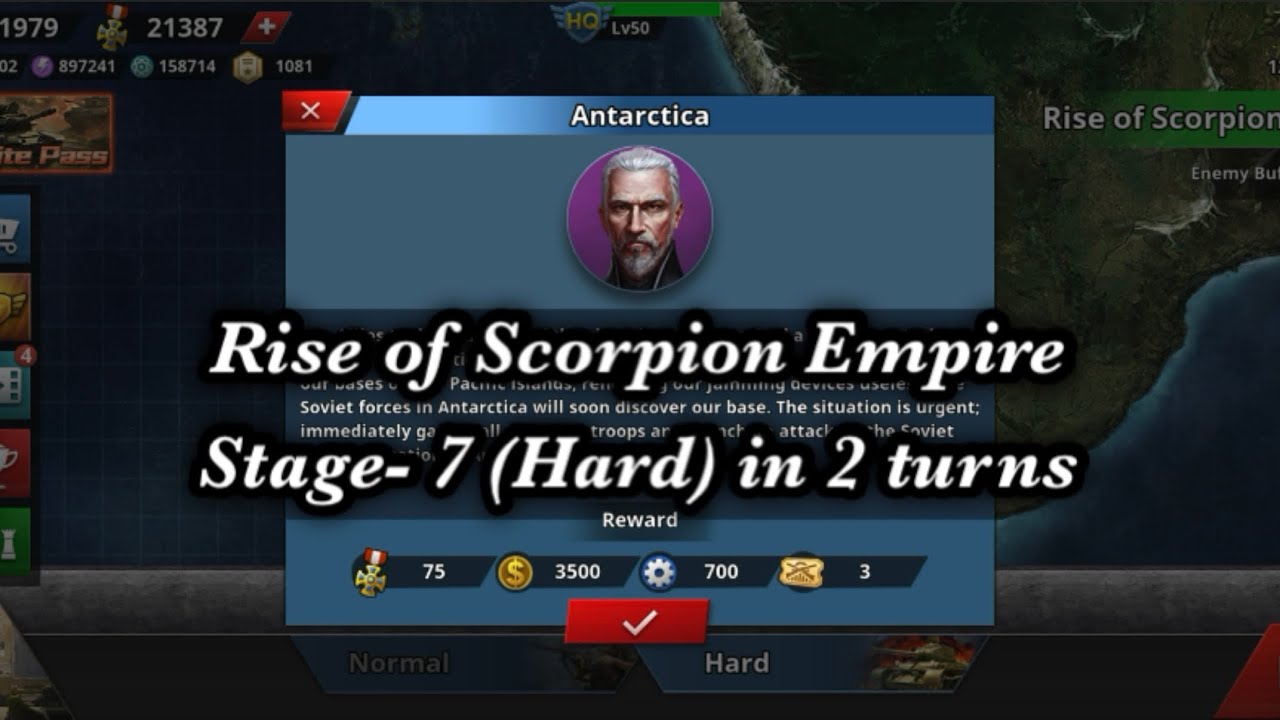 Rise of Scorpion Empire Stage-7(Hard) in 2 turns and Story/世界征服者4/世界の覇者 ...