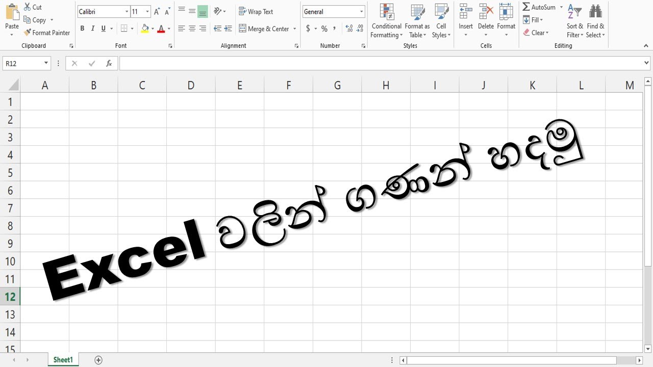 How Addition To the Excel Software | Sinhala | Anuhash Tecnic - YouTube