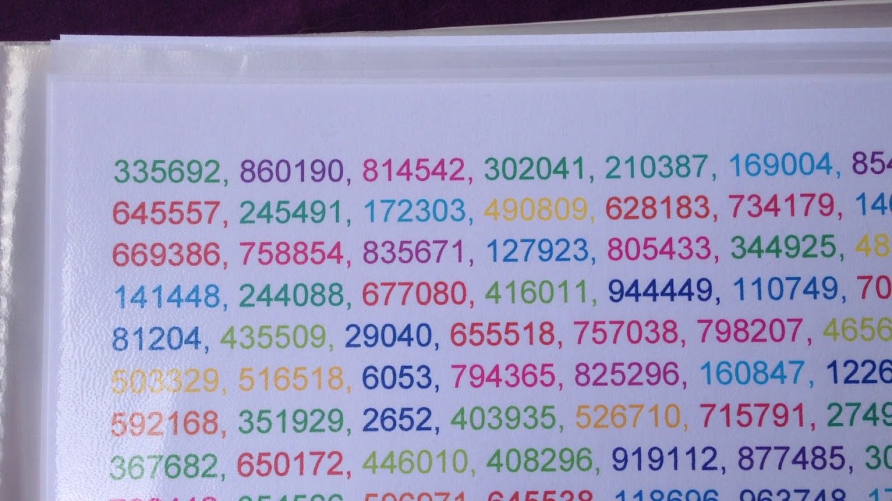 Random Coloured Numbers pages 621-630 - YouTube