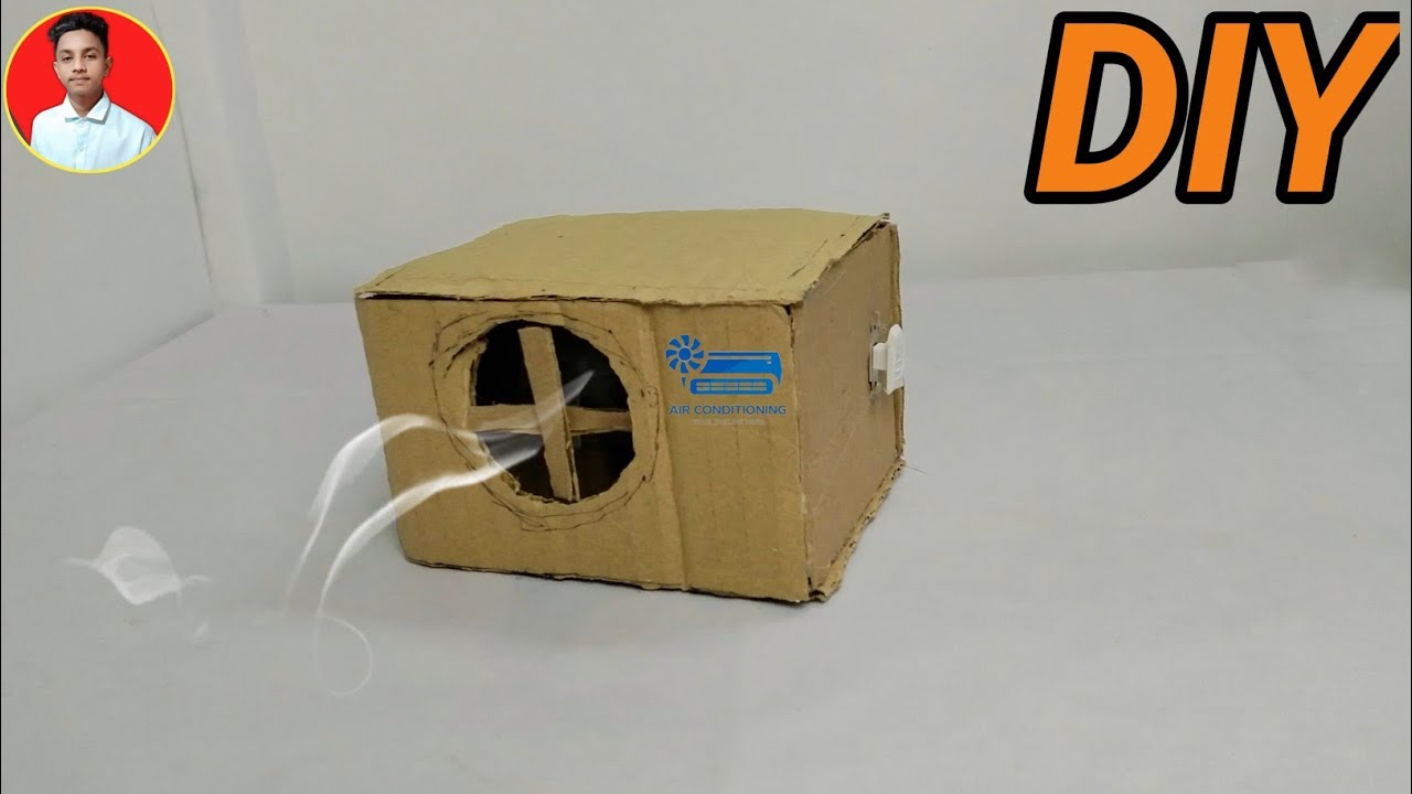 How to Make a Mini Cooler From Cardboard Under 40 ₹ | DIY Air ...