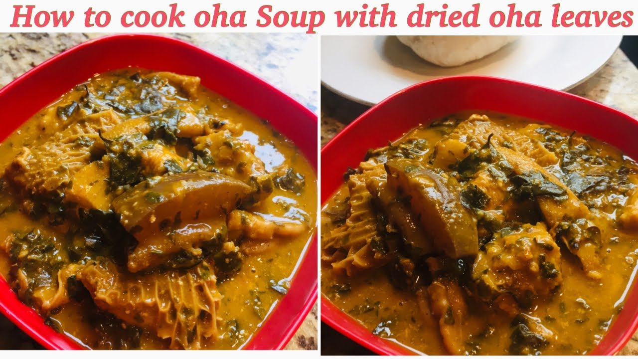 How to cook oha soup with dried oha leaves | Nigerian Recipe - YouTube