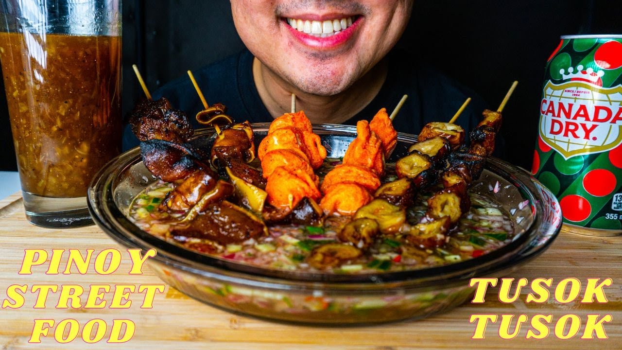 Filipino Street Food Tusok Tusok I Isaw, Tenga ng Baboy & Kwek Kwek I ...
